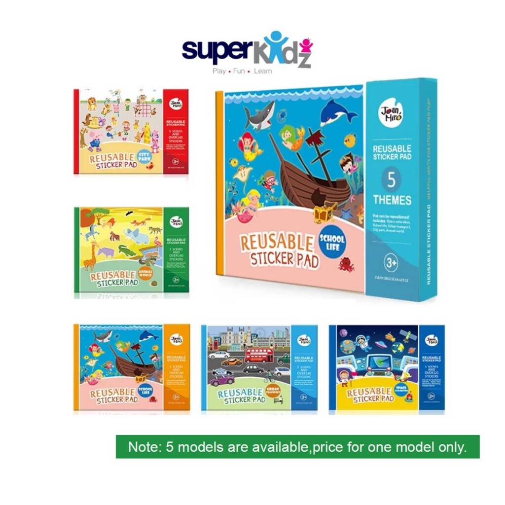 Edu Series - Reusable Sticker Pad, Animal World - Superkidz.net