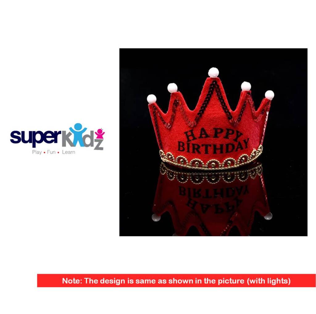 Birthday Decor - Prince/Princes Crown, Red - Superkidz.net